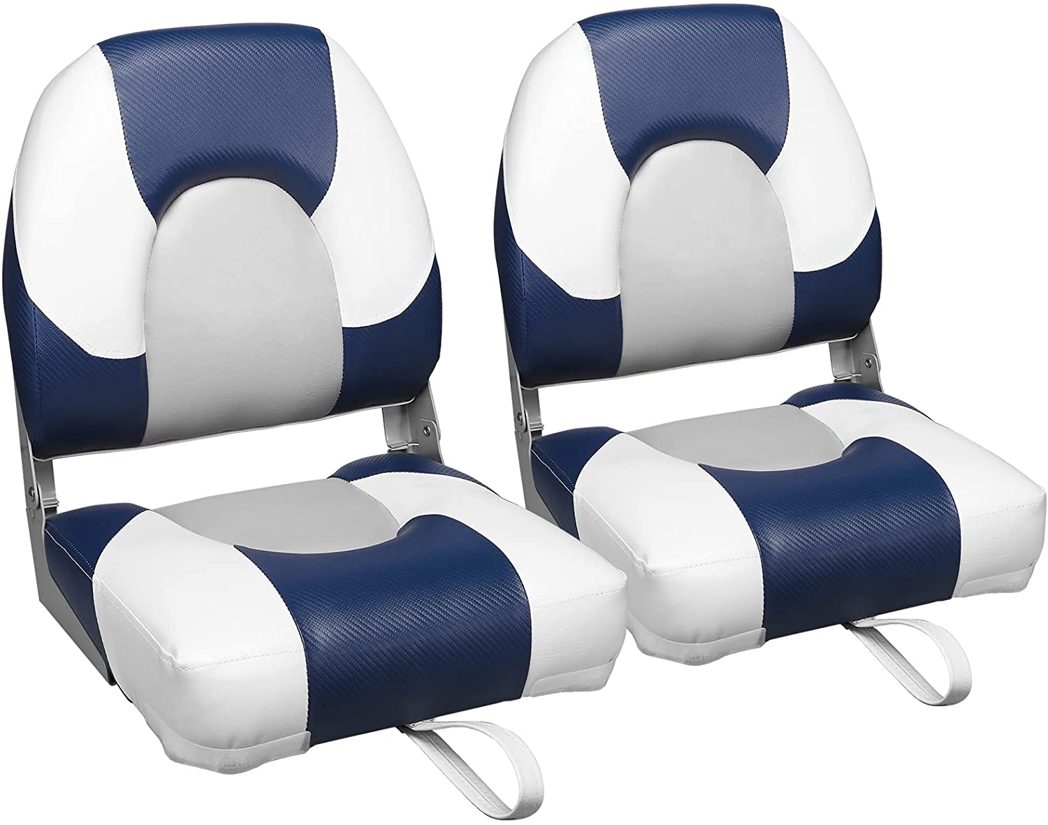 A Pair of Low Back Folding Fishing Boat Seat - Leader Accessories